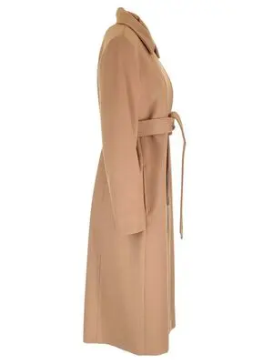 Max Mara Belted Long-sleeved Coat - No
