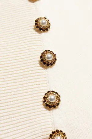 Dolce & Gabbana V-neck Knitted Vest With Embellished Buttons