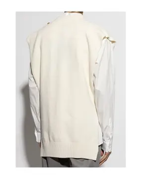 Dolce & Gabbana V-neck Knitted Vest With Embellished Buttons