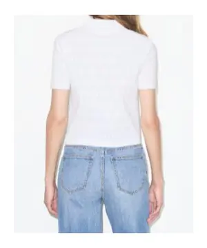 Tory Burch Pointelle Knit Polo Top