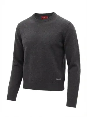 Gucci Silk Cotton Sweater With Intarsia Detail