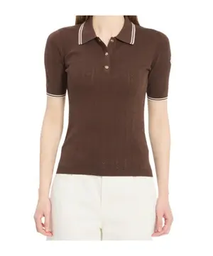 Moncler Knitted Polo Shirt With Lapel Neck