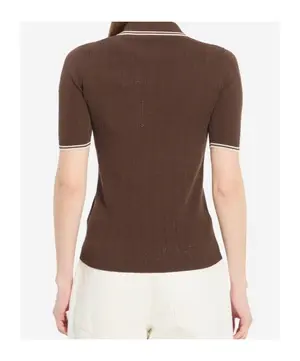 Moncler Knitted Polo Shirt With Lapel Neck