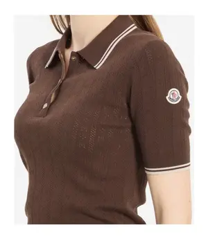 Moncler Knitted Polo Shirt With Lapel Neck