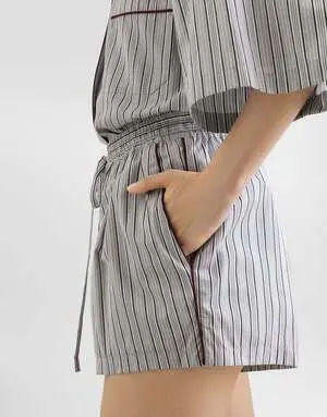 Dolce & Gabbana Pinstriped Drawstring Shorts