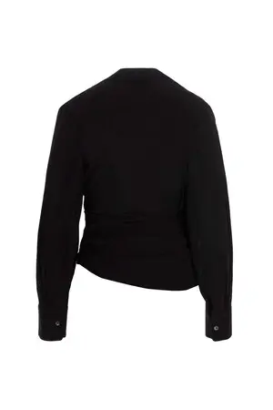 Jacquemus Deep Neckline Knot Detail Blouse