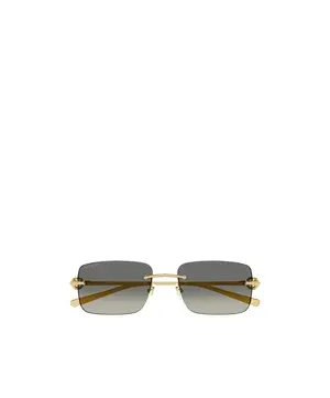 Gucci Rimless Rectangular Sunglasses - Gray