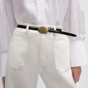Celine Thin Plate Belt 13mm In Taurillon Leather
