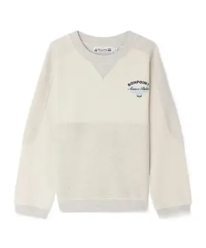 Bonpoint Embroidered Color-block Sweatshirt