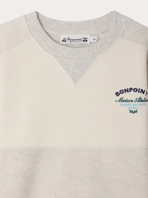Bonpoint Embroidered Color-block Sweatshirt