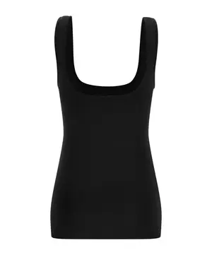 ENTIRE STUDIOS Fitted Square-neck Sleeveless Top - Black