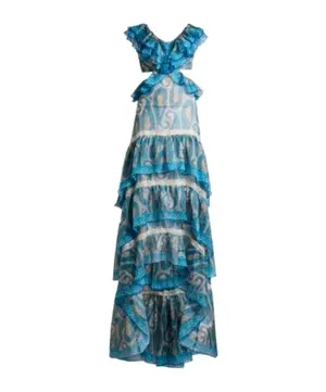 Etro Ruffled Paisley Maxi Dress