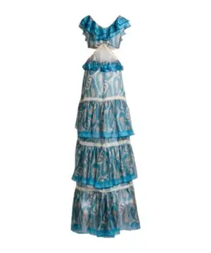 Etro Ruffled Paisley Maxi Dress