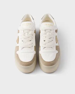 Prada Downtown Bold Sneakers - Desert Beige