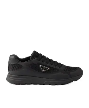 Prada Triangle Logo Lace-up Sneakers