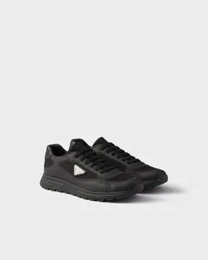 Prada Triangle Logo Lace-up Sneakers