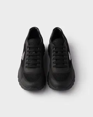 Prada Triangle Logo Lace-up Sneakers