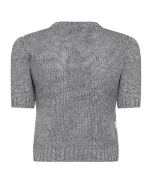 Prada Check-pattern Short-sleeved Jumper