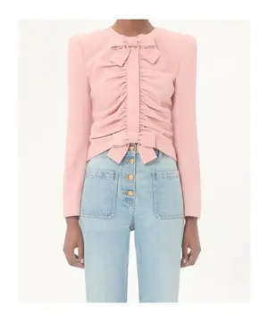 Valentino Garavani Ruched Bow Detail Jacket