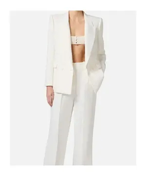 Elisabetta Franchi Gabardine Jacket - Ivory