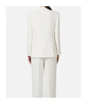 Elisabetta Franchi Gabardine Jacket - Ivory