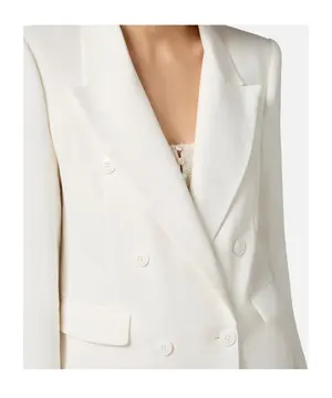 Elisabetta Franchi Gabardine Jacket - Ivory