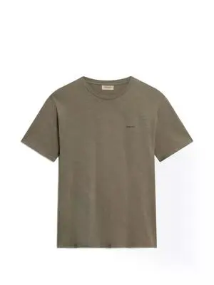Woolrich Slub-texture Logo-print T-shirt - Green