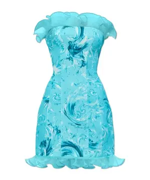 Versace Ruffled Off-shoulder Dress
