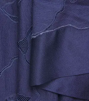 BOCAN Satin Lace-trim Clematis Robe