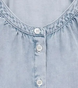 FRAME Scoop Neck Blouse - Blue