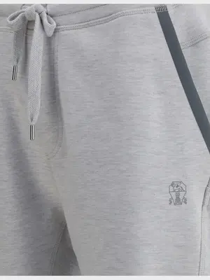 Brunello Cucinelli Logo Detailed Drawstring Joggers
