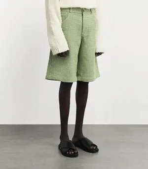 Séfr Houndstooth Tailored Shorts