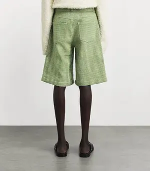 Séfr Houndstooth Tailored Shorts