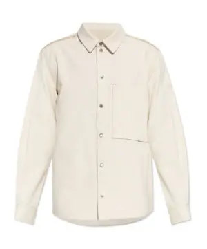 Moncler Long-sleeved Button-up Shirt - Cream
