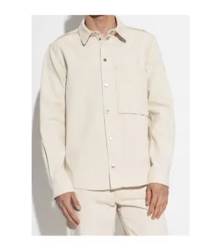 Moncler Long-sleeved Button-up Shirt - Cream