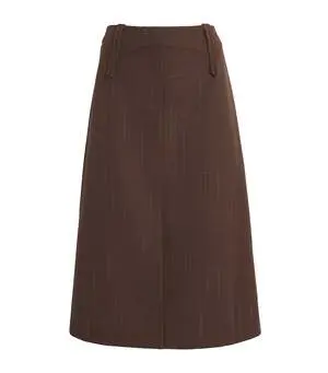 Tory Burch Stretch-wool Midi Skirt
