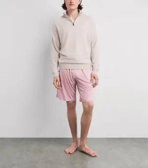 Derek Rose Finley Cashmere Quarter-zip Sweater