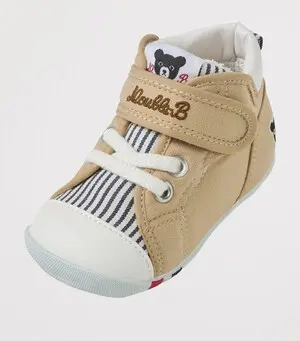 MIKI HOUSE Double B" Cotton Canvas Sneakers