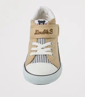 MIKI HOUSE Cotton Canvas Velcro Sneakers