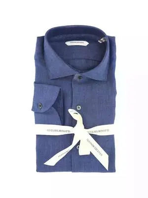 GUGLIELMINOTTI Chest-pocket Long-sleeve Shirt - Blue