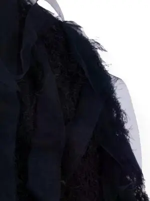 PAULINE DUJANCOURT Tulle-panelled Frayed Jacket