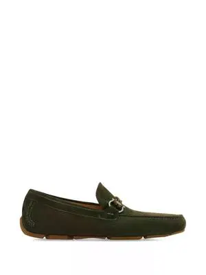 FERRAGAMO Gancini Woven-strap Loafers