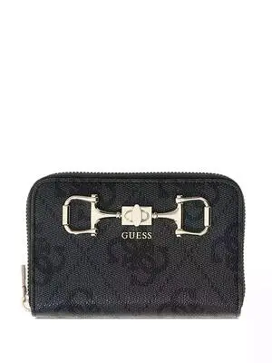 Guess Logo-monogram Horsebit Wallet - Black