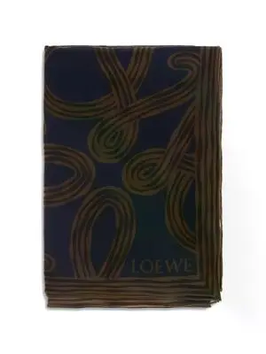 Loewe Anagram-print Silk Scarf