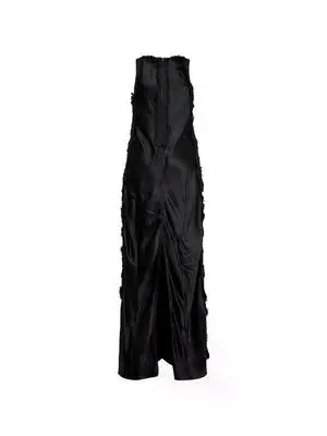 HAIKURE Frayed Insert Bias-cut Dress