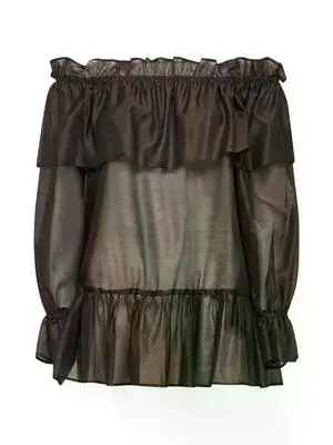 BLANCA VITA Ruffled Off-the-shoulder Blouse