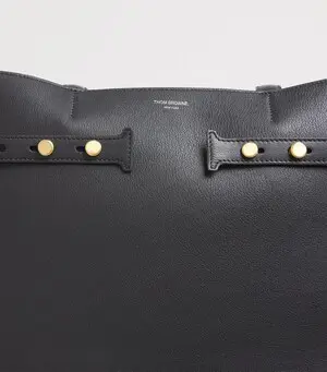 Thom Browne Calfskin Leather Cabas Tote Bag