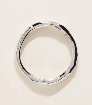 Alexis Bittar Large Rhodium-plated Molten Bangle - Silver