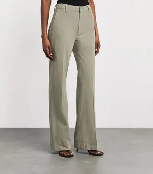7 For All Mankind Modern Dojo Soho Wide-leg Jeans - Green