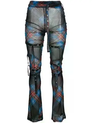 CHARLES JEFFREY Tartan Buckled Leggings